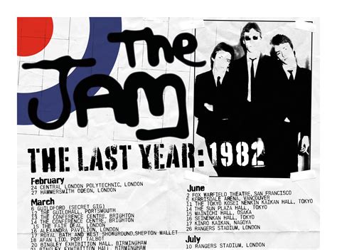 The Jam Tour Poster 1982 Last Year Poster Print Wall Art Print Etsy