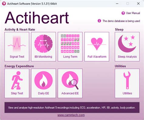 心率变异性分析软件 Actiheart 5 Camntech 数据分析 管理 医用
