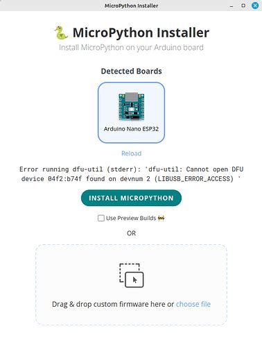Problem Flashing Micropython On Nano Esp32 Linux Nano Esp32