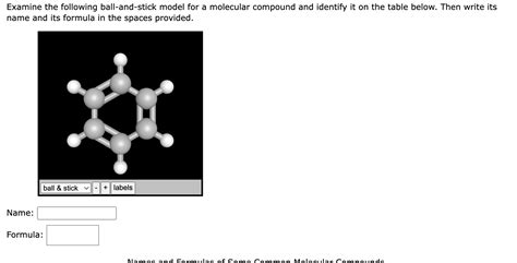 Solved Examine the following ball-and-stick model for a | Chegg.com