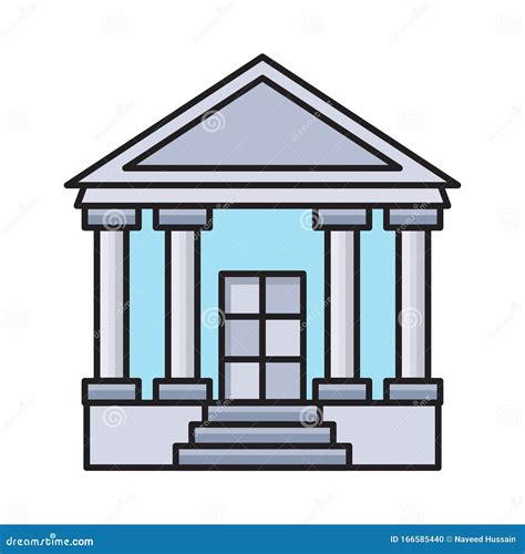 Building Vector Flat Color Line Icon 库存例证 插画 包括有 班卓琵琶 地点 166585440