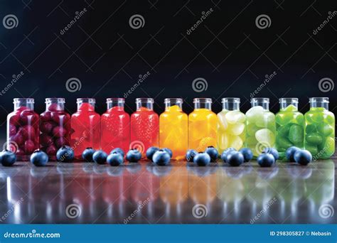 Glassful Of Vitality Glasses Containing A Variety Of Fruits A Vibrant