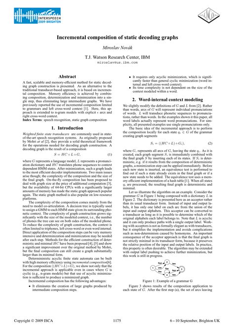 Pdf Incremental Composition Of Static Decoding Graphs