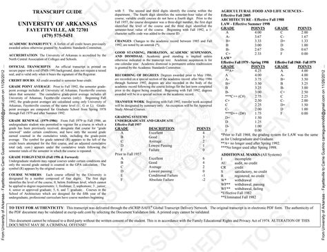 Arkansas Transcript Pdf