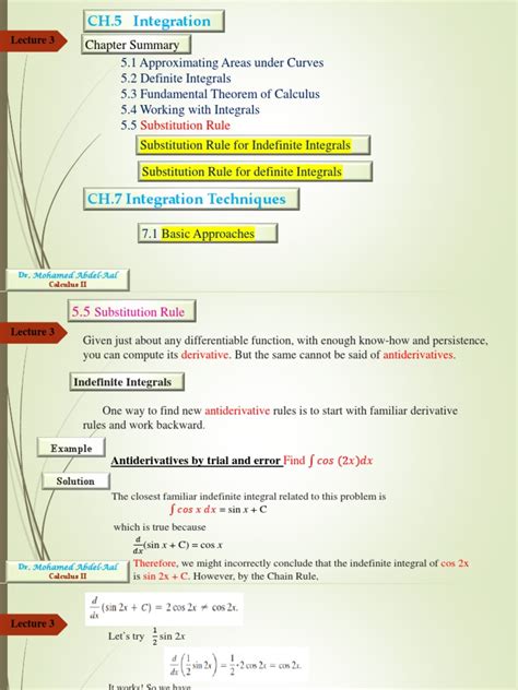 Lecture 03 Calculus Ii 22 Pdf Integral Calculus