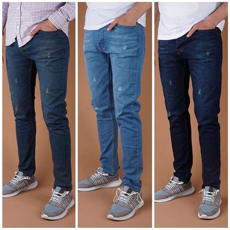 بنطلون جينز رجل واسعة رجالي