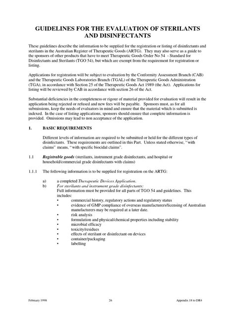 Guideline For The Evaluation Of Sterilanta Pdf Disinfectant Sterilization Microbiology