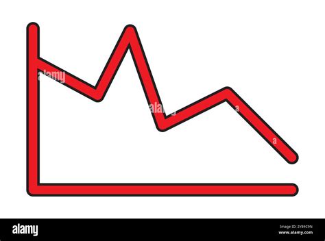 Down Arrow Stock Icon On White Background Flat Style Financial Market Crash Icon For Website