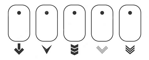 premium vector modern linear pictogram of scroll down on the computer