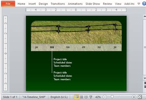 PowerPoint Timeline Template With Amazing Grassy Field Animation