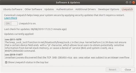 Ubuntu 18 04 3 Lts Makes It Easier To Patch The Linux Kernel Without Rebooting Softpedia