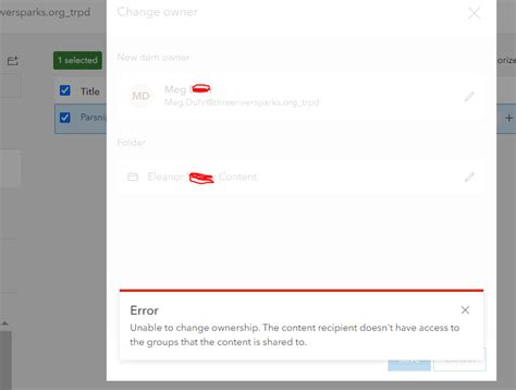arcgis online member content transfer issue esri community