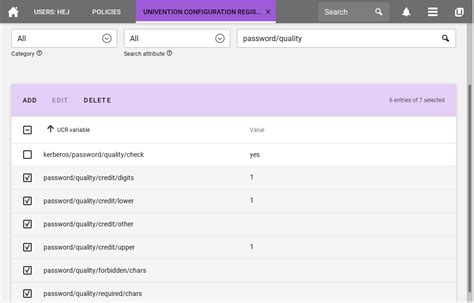 ucs password policy enables secure passwords for the ucs domain