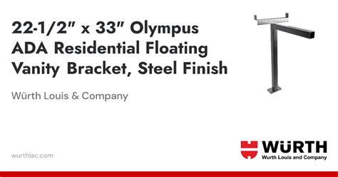 22 1 2 X 33 Olympus Ada Residential Floating Vanity Bracket Steel