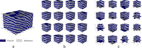 A The Original 3d Training Image B The 3d Subsurface Models
