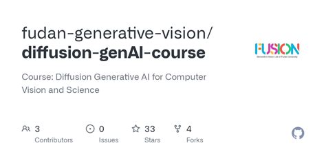 GitHub Fudan Generative Vision Diffusion GenAI Course Course Diffusion Generative AI For