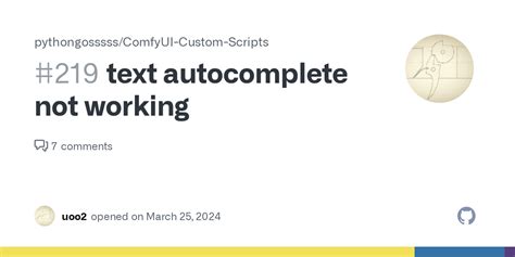 Text Autocomplete Not Working · Issue 219 · Pythongossssscomfyui