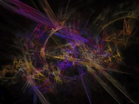 Abstract Fractal Digital Surface Shape Magic Light Energy Creativity Stock Illustration