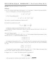 Hw5 Pdf ECE 515 ME 540 Spring 20 PROBLEM SET 5 Due 12 Noon On Friday Mar 13 Reading Class