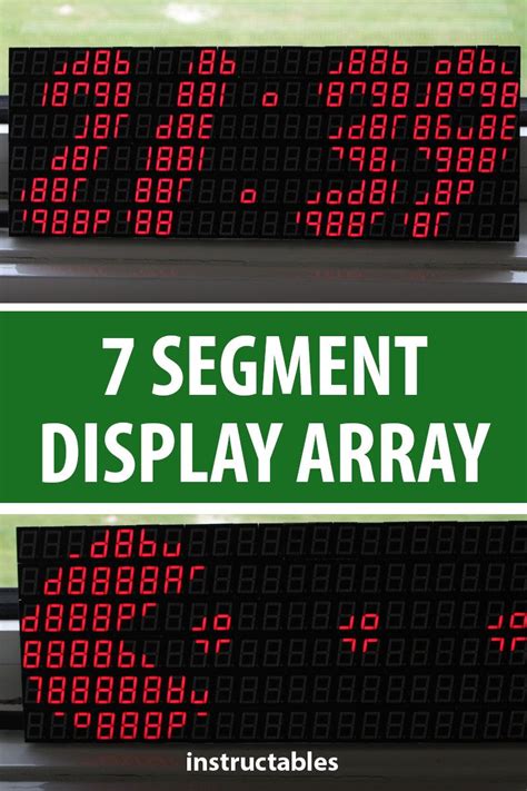 7 Segment Display Array Useful Arduino Projects Arduino Segmentation