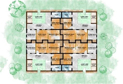 Floor Plan Of The Housing Cluster Source Author Download Scientific Diagram