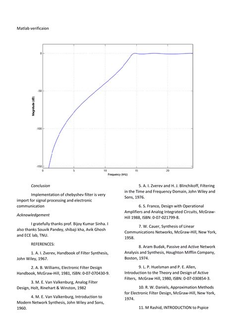 chebyshev high pass filter pdf