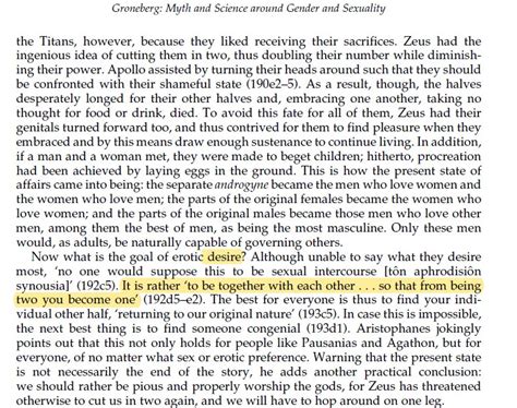Myth And Science Around Gender And Sexuality Eros And The Three Sexes In Platos Symposium