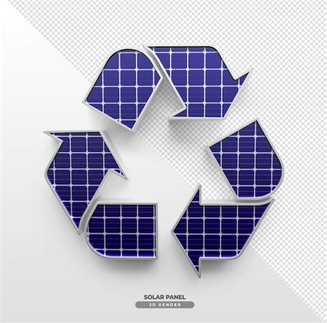 3d 현실적인 렌더링에서 태양 에너지 기호 프리미엄 Psd 파일