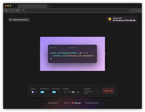 Generate Pretty Code App Screenshots 📸 Alicias Notes 🚀