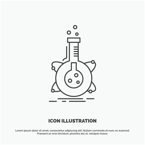 Research Laboratory Flask Tube Development Icon Line Vector Gray Symbol For Ui And Ux