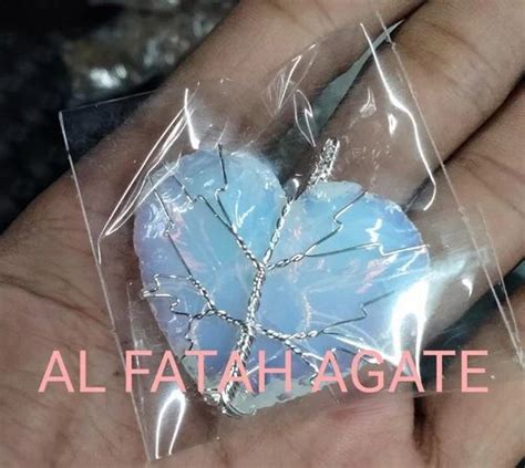 Opalite Heart Shape Tree Of Life Pendant At 80 Piece Heart Shaped Pendant In Khambhat ID