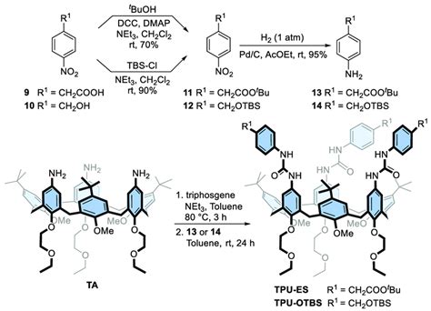 scheme 2 synthesis of triphenylureido p substituted calix[6]arene