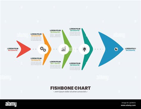 Fishbone Chart Diagram Infographic Business Concept Vector