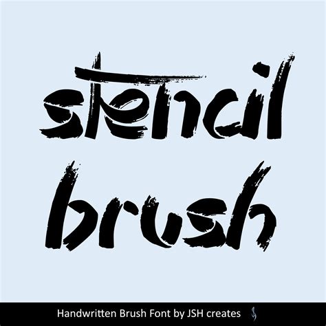 Stencil Brush Font Stencil Brush Font