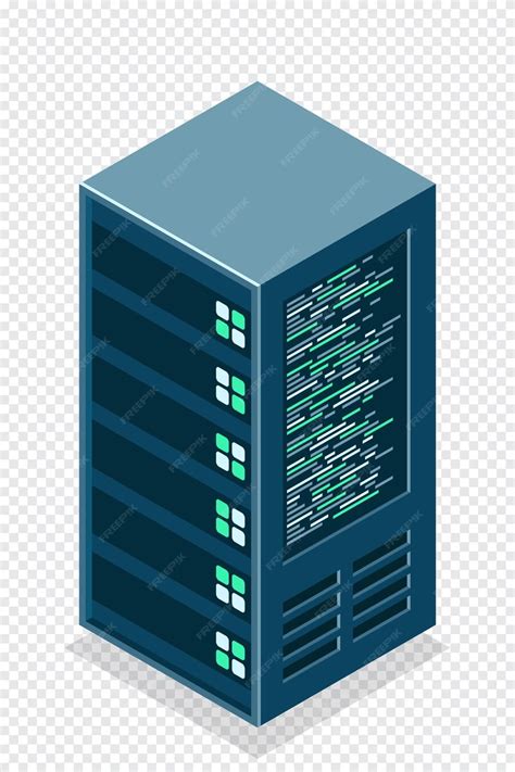 premium vector isometric server equipment isolated background flat