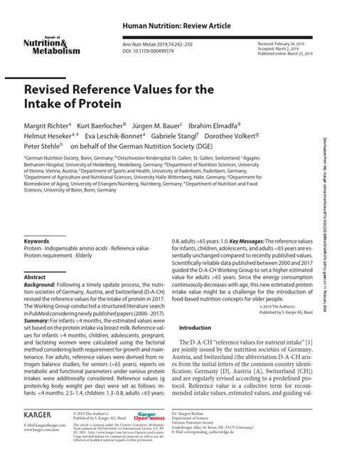 2019 Revised Reference Values For The Intake Of Protein Download Free Pdf Body Mass Index