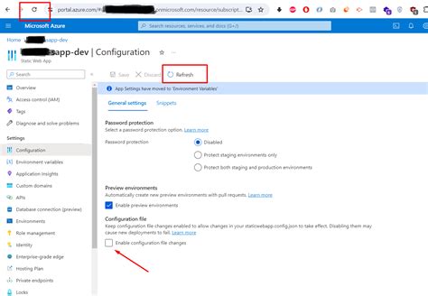 Azure Static Web App Toggle To Use Staticwebapp Config Json Not Working Stack Overflow