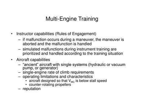 PPT Multi Engine Training And The PTS PowerPoint Presentation Free Download ID
