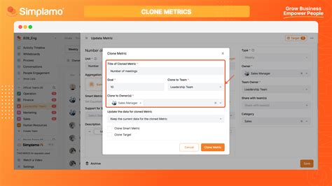 Clone Metrics Help Center Simplamo