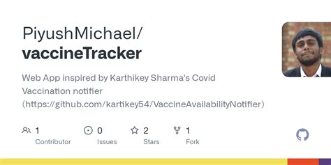 GitHub PiyushMichael VaccineTracker Web App Inspired By Karthikey Sharma S Covid Vaccination