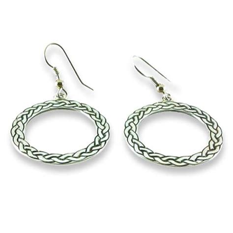 Silver Celtic Earrings Hebridean Jewellery