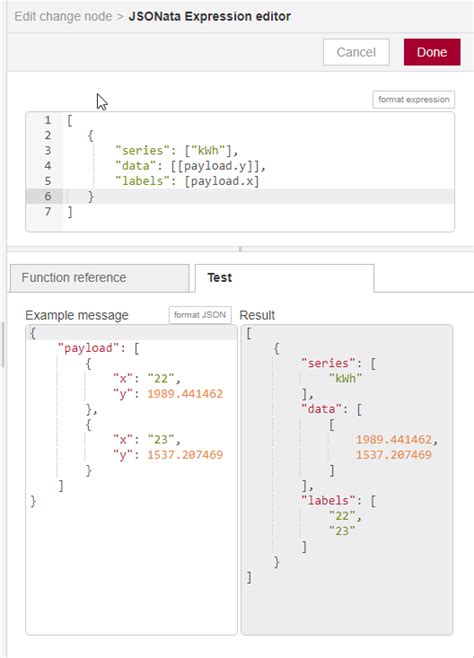 Formatting Chart Data For Node Red Stack Overflow