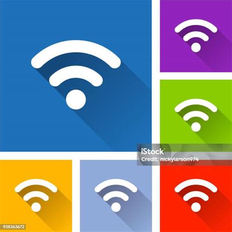 긴 그림자와 Wifi 아이콘 0명에 대한 스톡 벡터 아트 및 기타 이미지 0명 그림자 긴 Istock