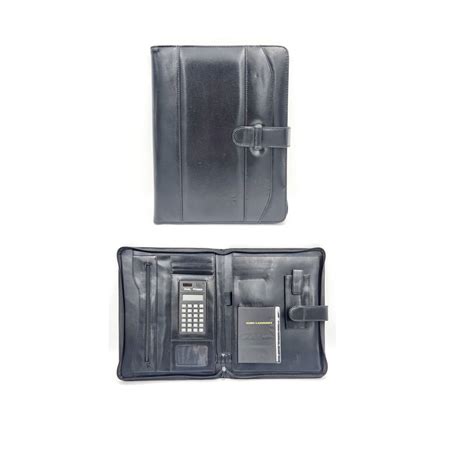 Zip Folder Wflap Leather 243black Park Avenue Stationers