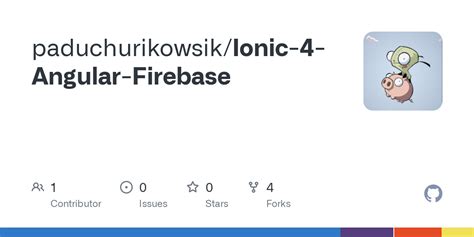 Github Paduchurikowsikionic 4 Angular Firebase