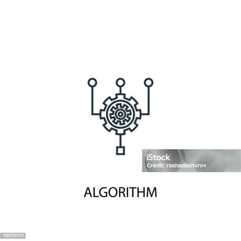 Ilustración De Icono De Línea De Concepto De Algoritmo Ilustración De Elementos Simples Y Más