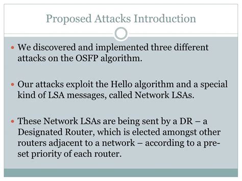 Ppt Ospf Security Project Summary Powerpoint Presentation Free Download Id 2392334