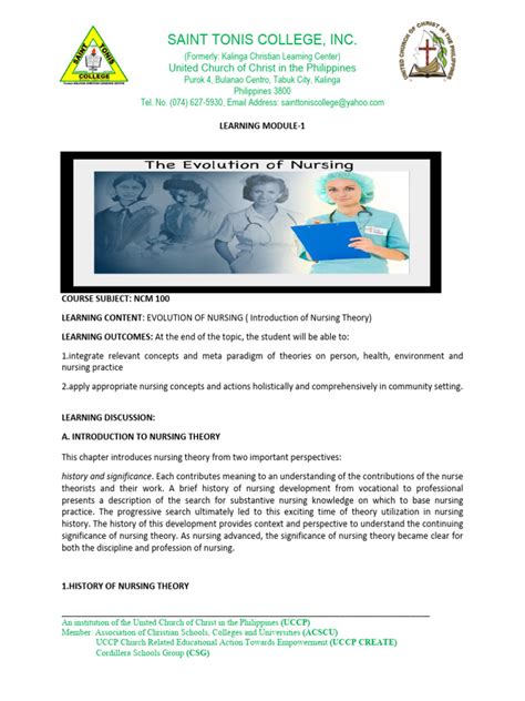 Evolution Of Nursing Pdf Theory Nursing