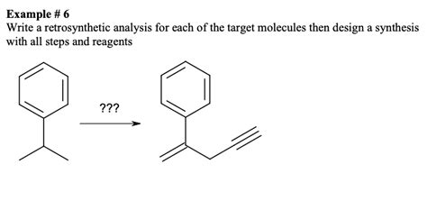 Solved Example Write A Retrosynthetic Analysis For Each Chegg
