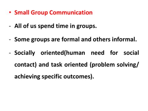 Small Group Communication Dynamics And Leadership Small Group Communication Dynamics And Leadership